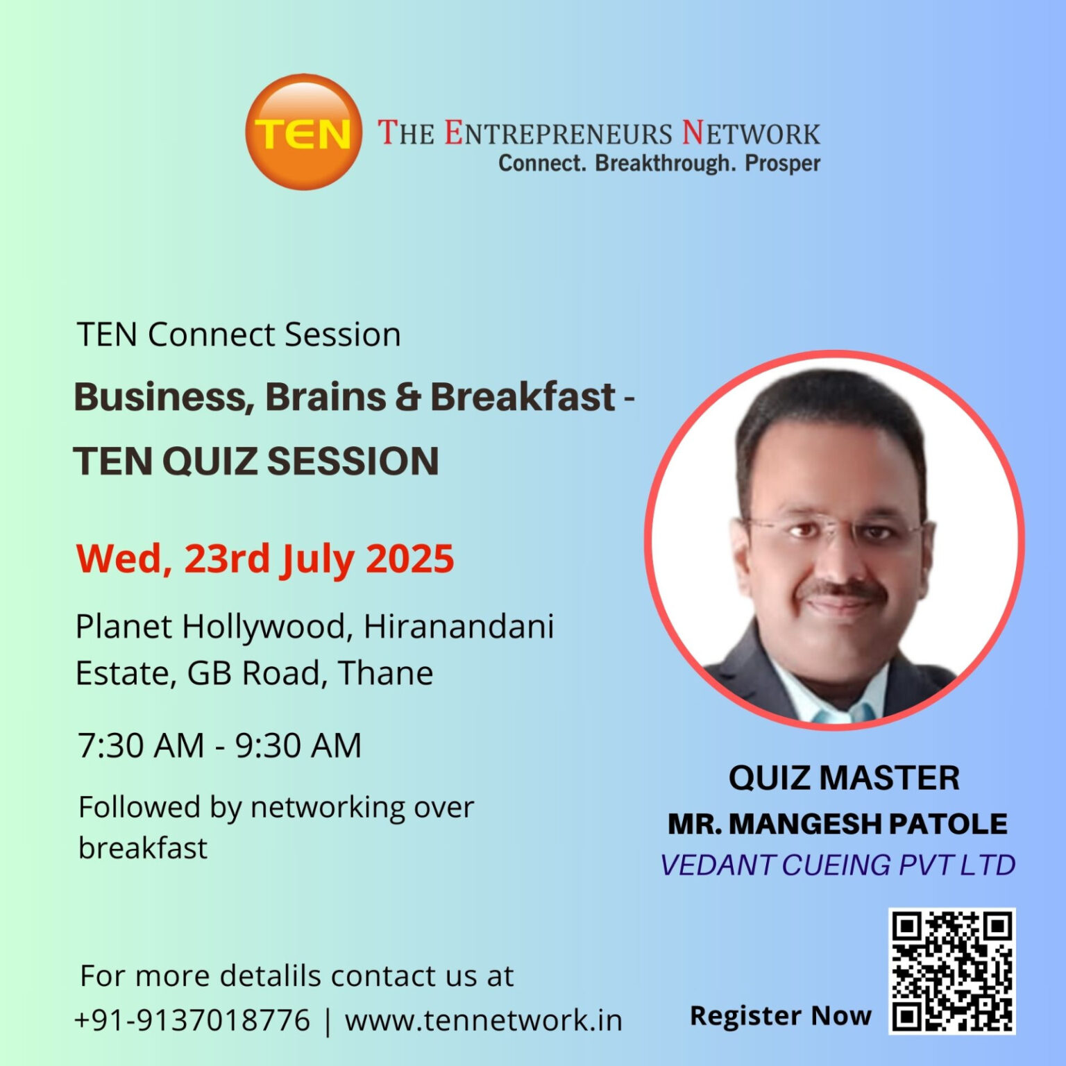 Business, Brains & Breakfast – TEN Quiz Morning